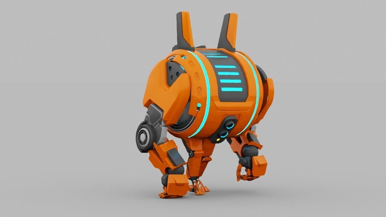 toon robot rigged animated character 3D model animated rigged | CGTrader
