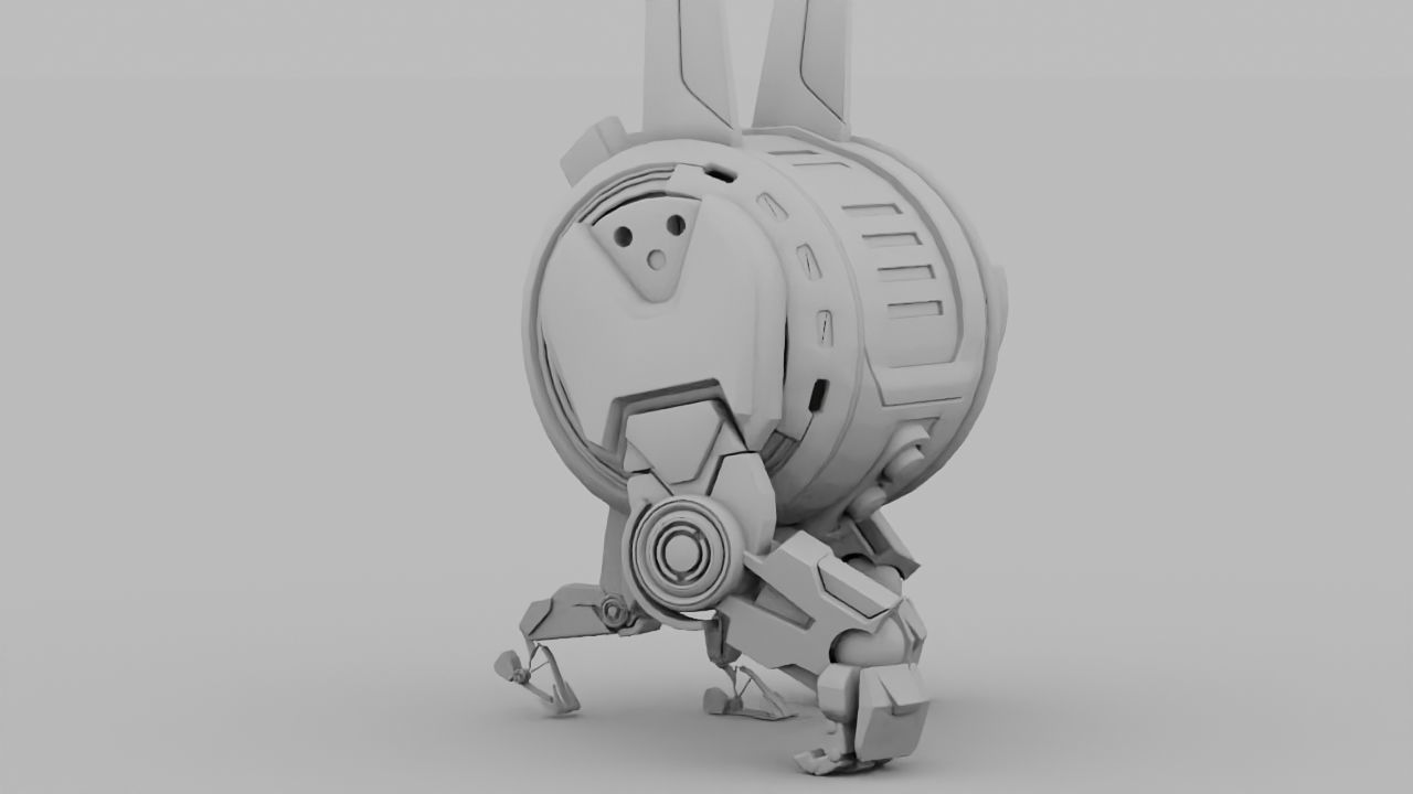 toon robot rigged animated character 3D model animated rigged | CGTrader
