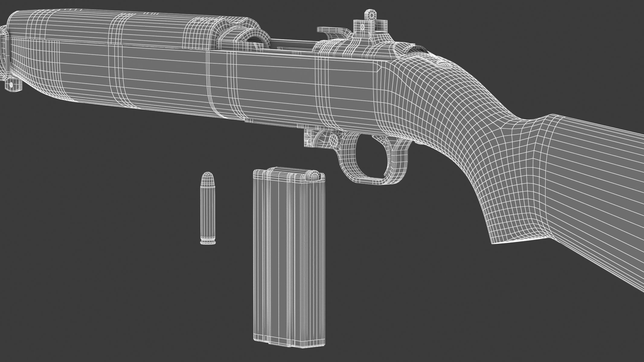 3D model M1 carbine VR / AR / low-poly | CGTrader