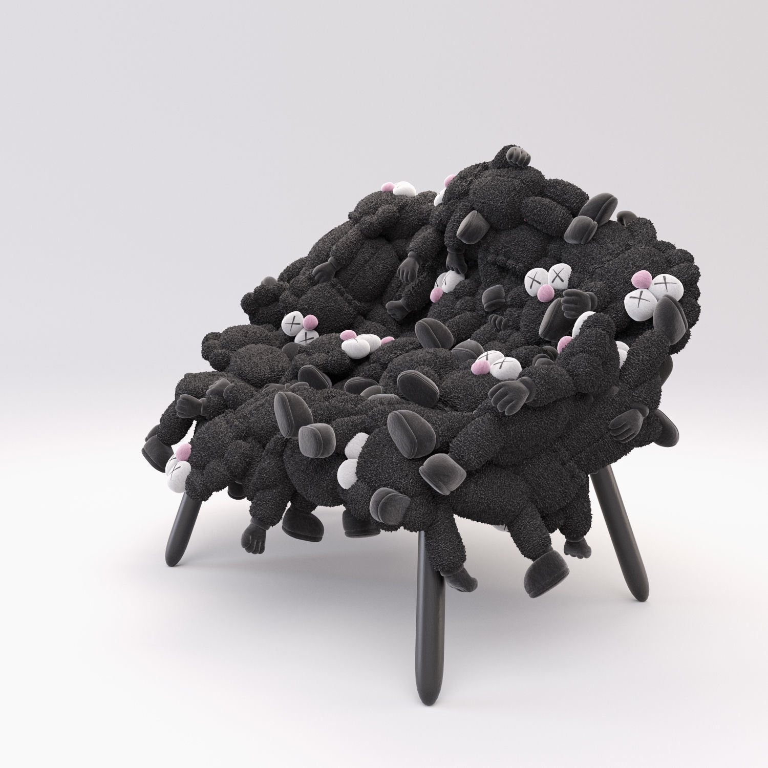 KAWS and Campana chair 3D model | CGTrader