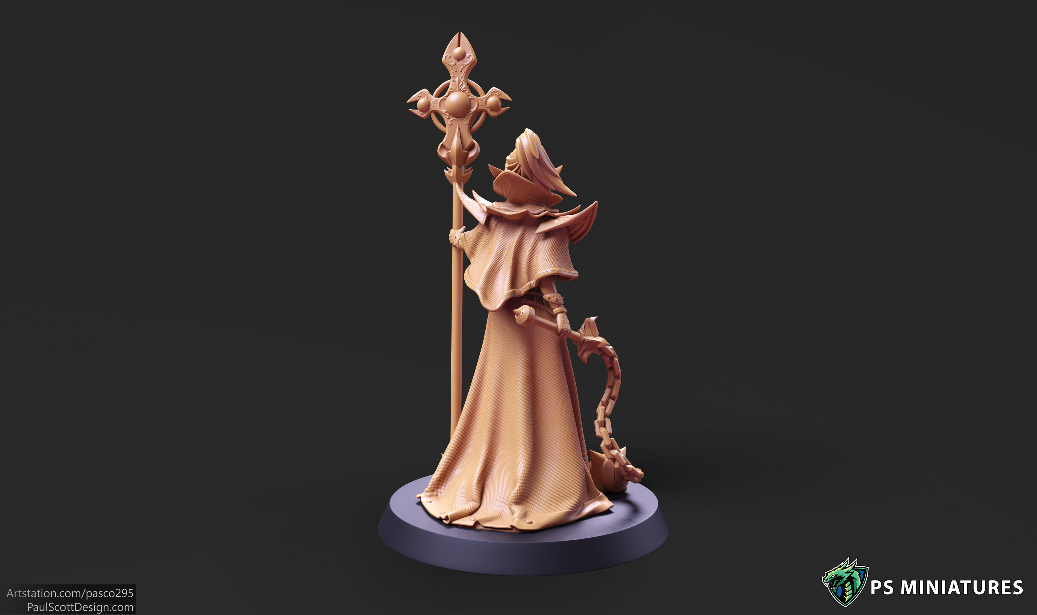 Drow Cleric Pose 4 - 4 Variants and 2 Pinups 3D model 3D printable ...