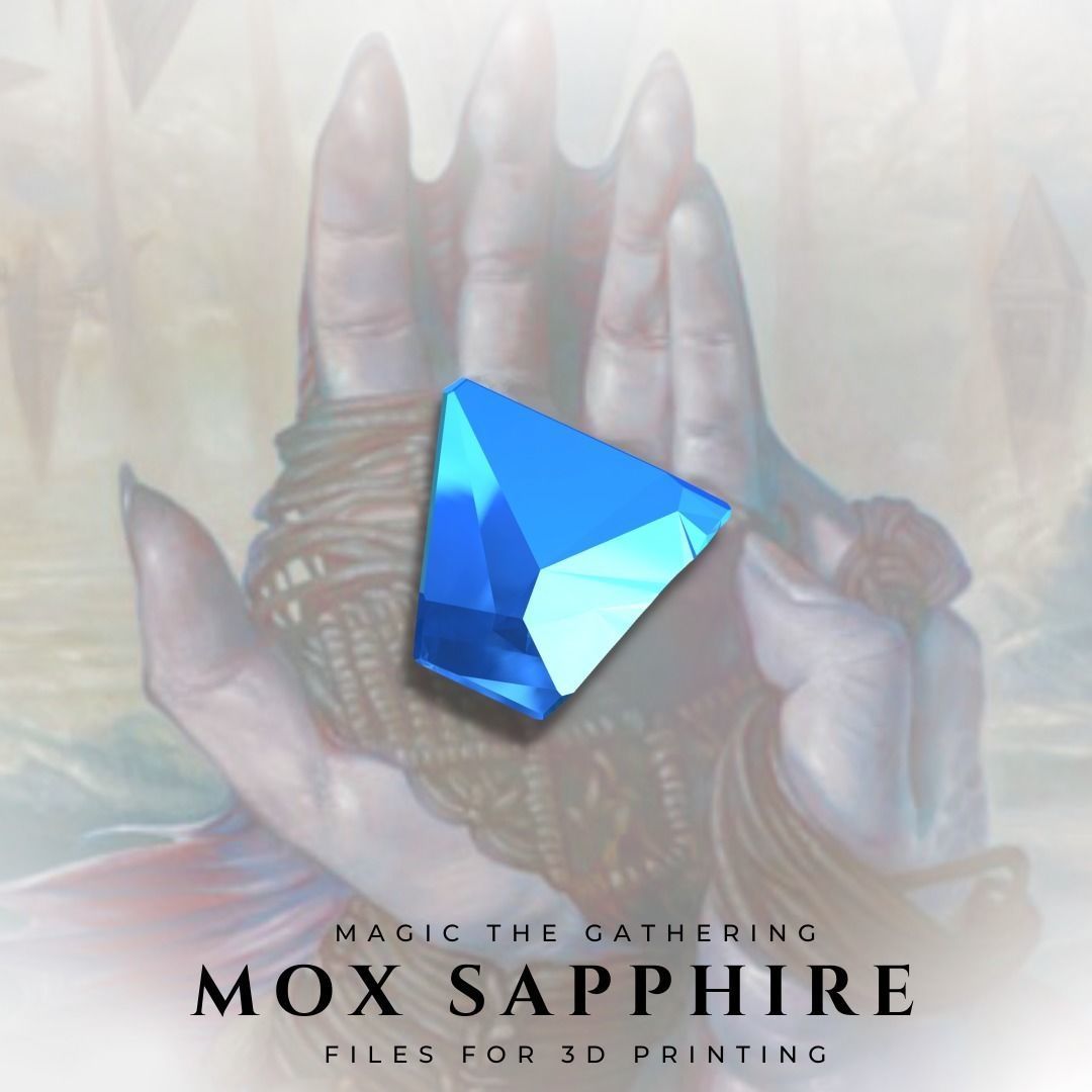 Mox Sapphire from Magic The Gathering free 3D model 3D printable | CGTrader
