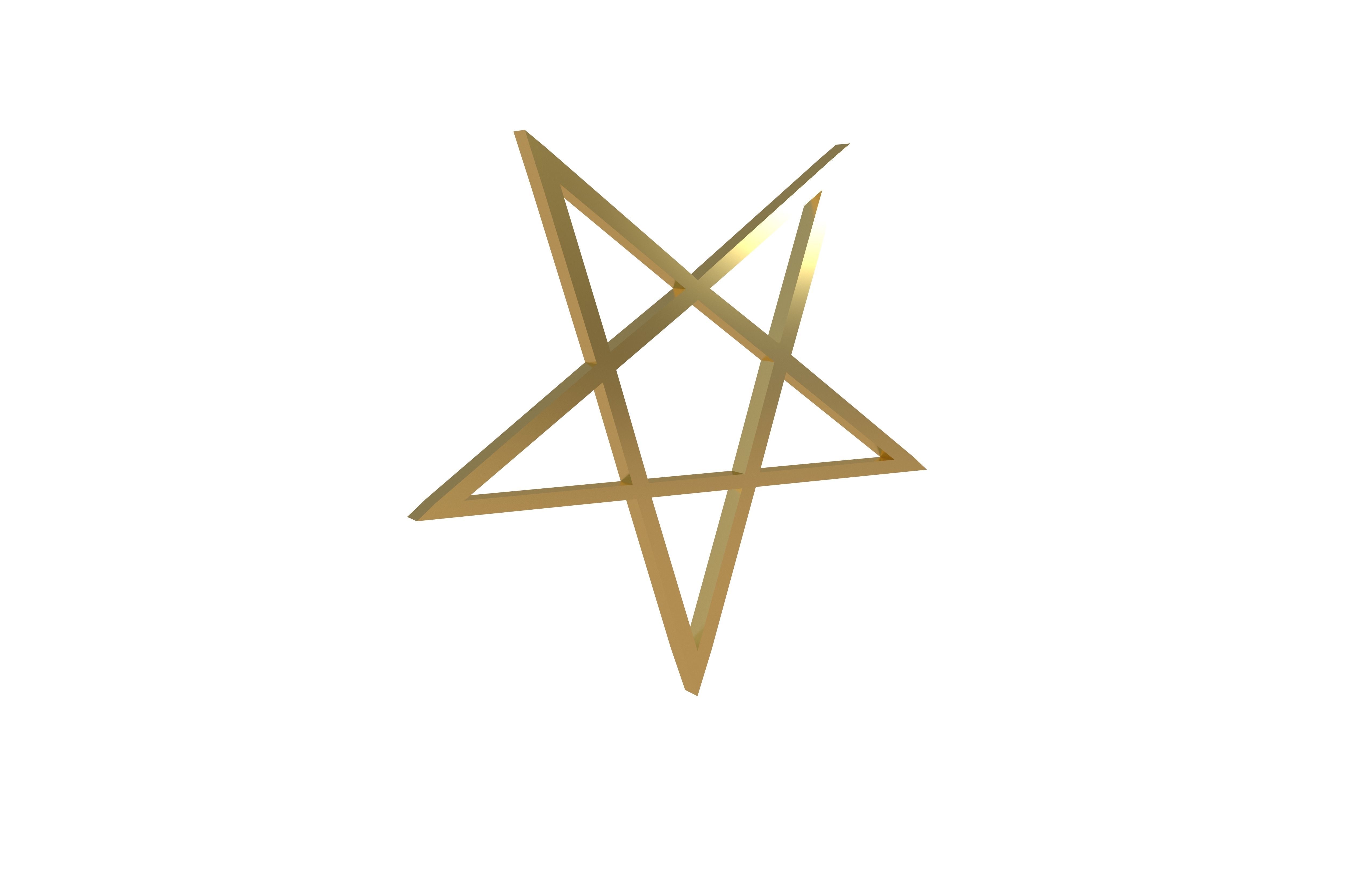 3D model Inverted Pentagram Symbol v1 003 VR / AR / low-poly | CGTrader