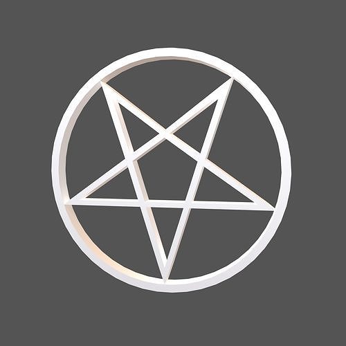 3D model Inverted Pentagram Symbol v2 002 VR / AR / low-poly | CGTrader
