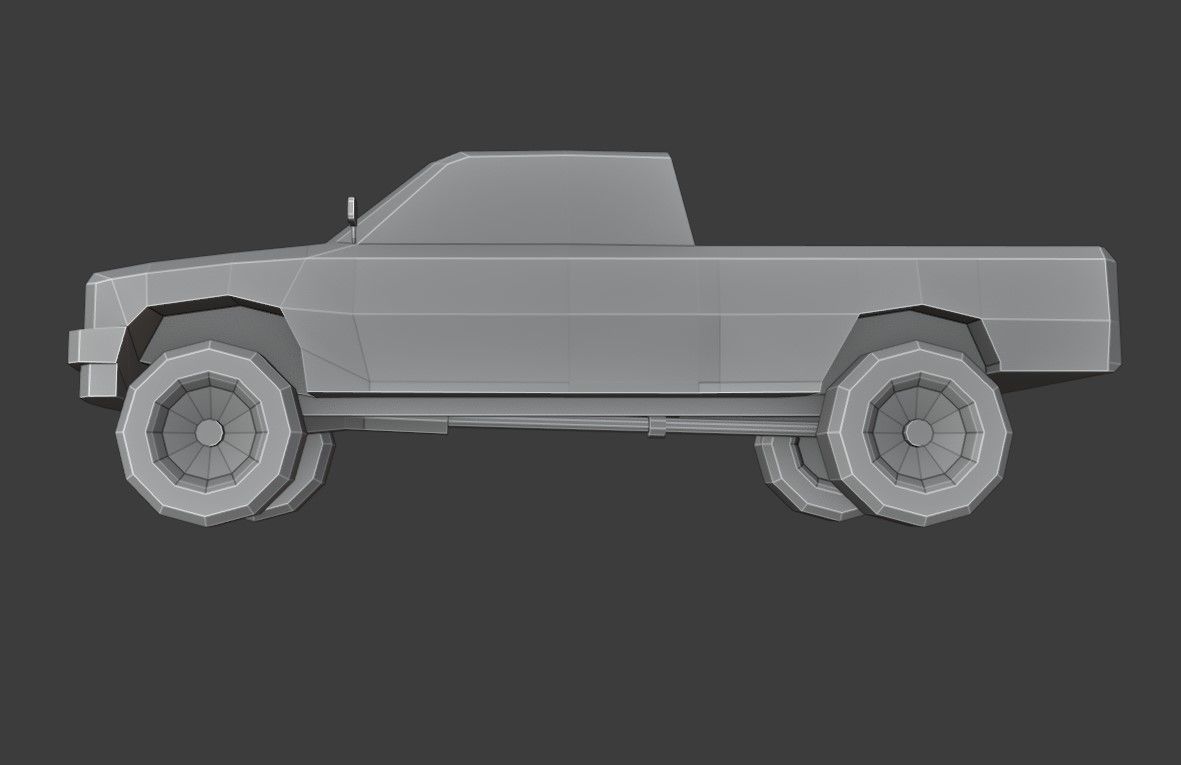 3D model Pickup Truck Low Poly VR / AR / low-poly | CGTrader