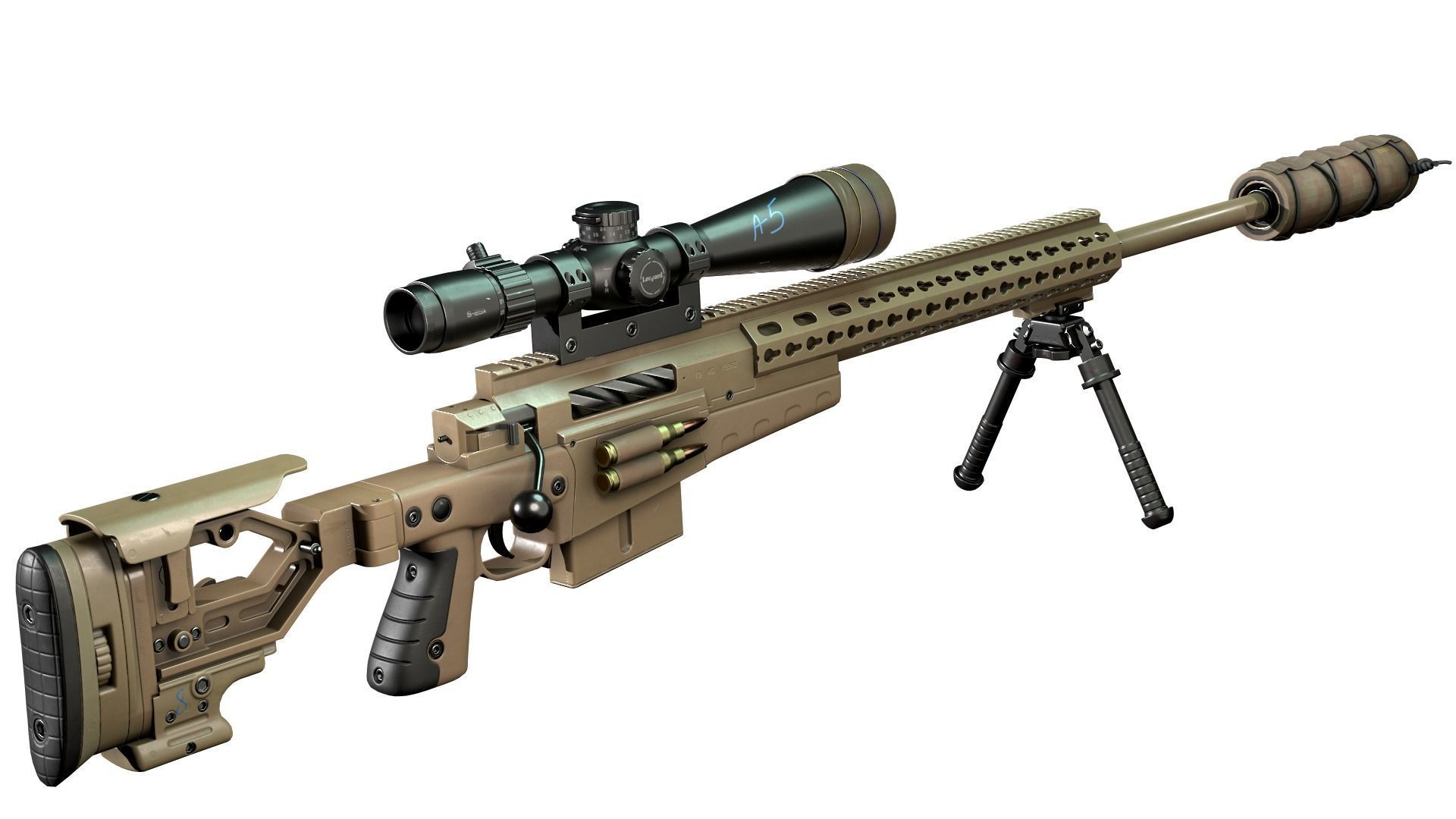 3D model AXMC sniper riffle VR / AR / low-poly | CGTrader