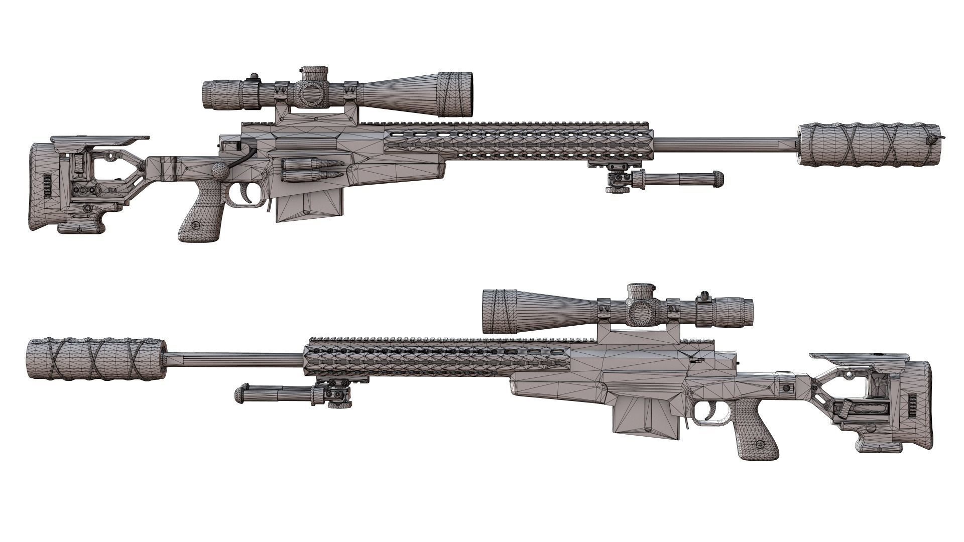 3D model AXMC sniper riffle VR / AR / low-poly | CGTrader