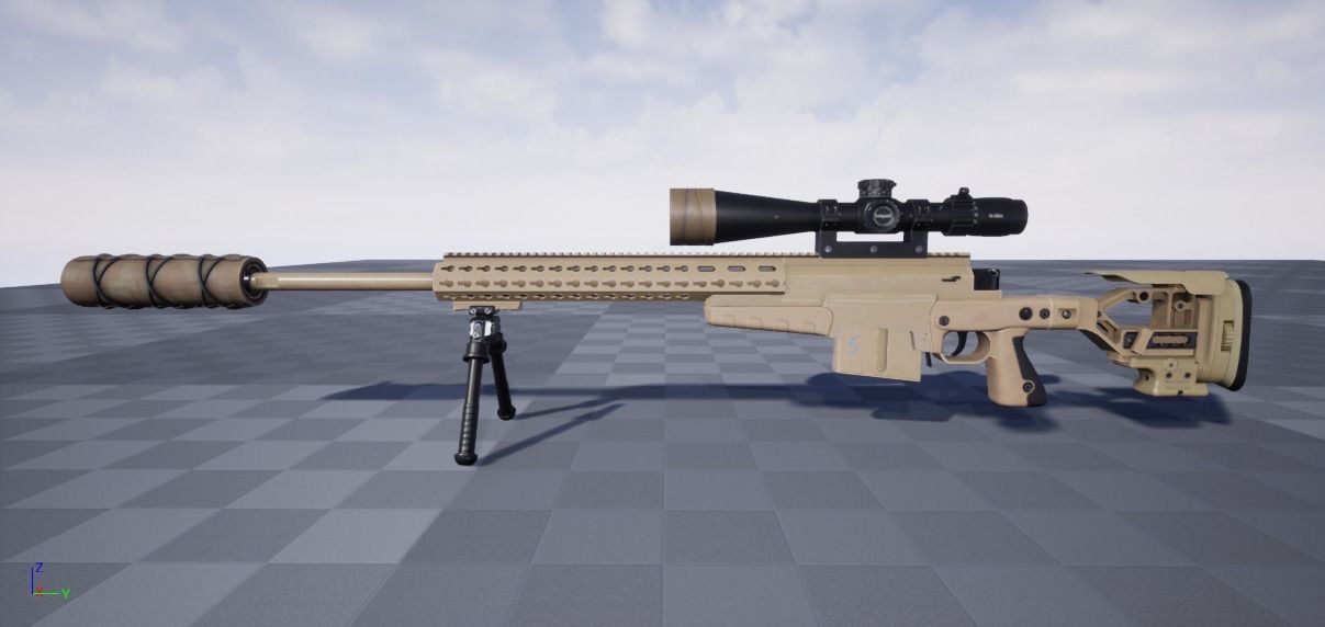 3D model AXMC sniper riffle VR / AR / low-poly | CGTrader