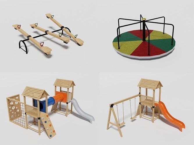 3D model Playground pack v2 VR / AR / low-poly | CGTrader