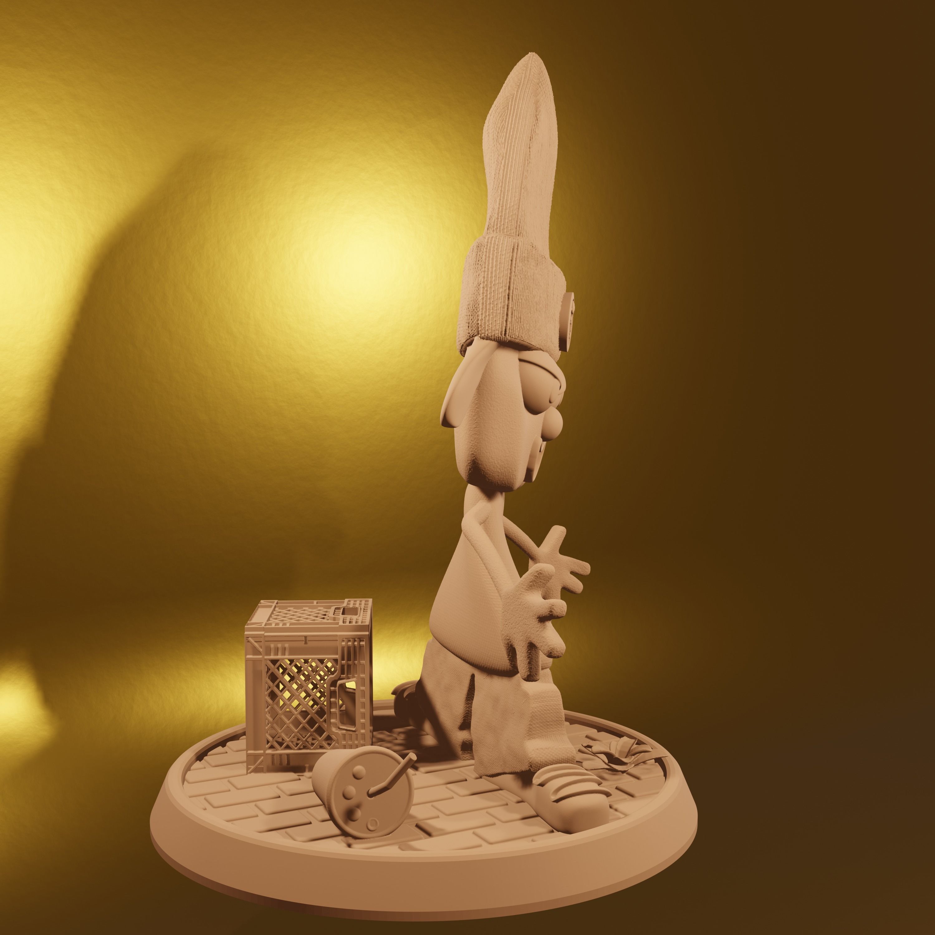 Parappa the Rapper - Figure and Base PRE-SUPPORTED free 3D model 3D ...