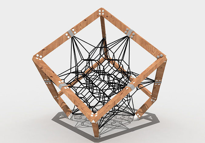 Fashion Cubic shape honeycomb climbing net playground equipment 3D ...