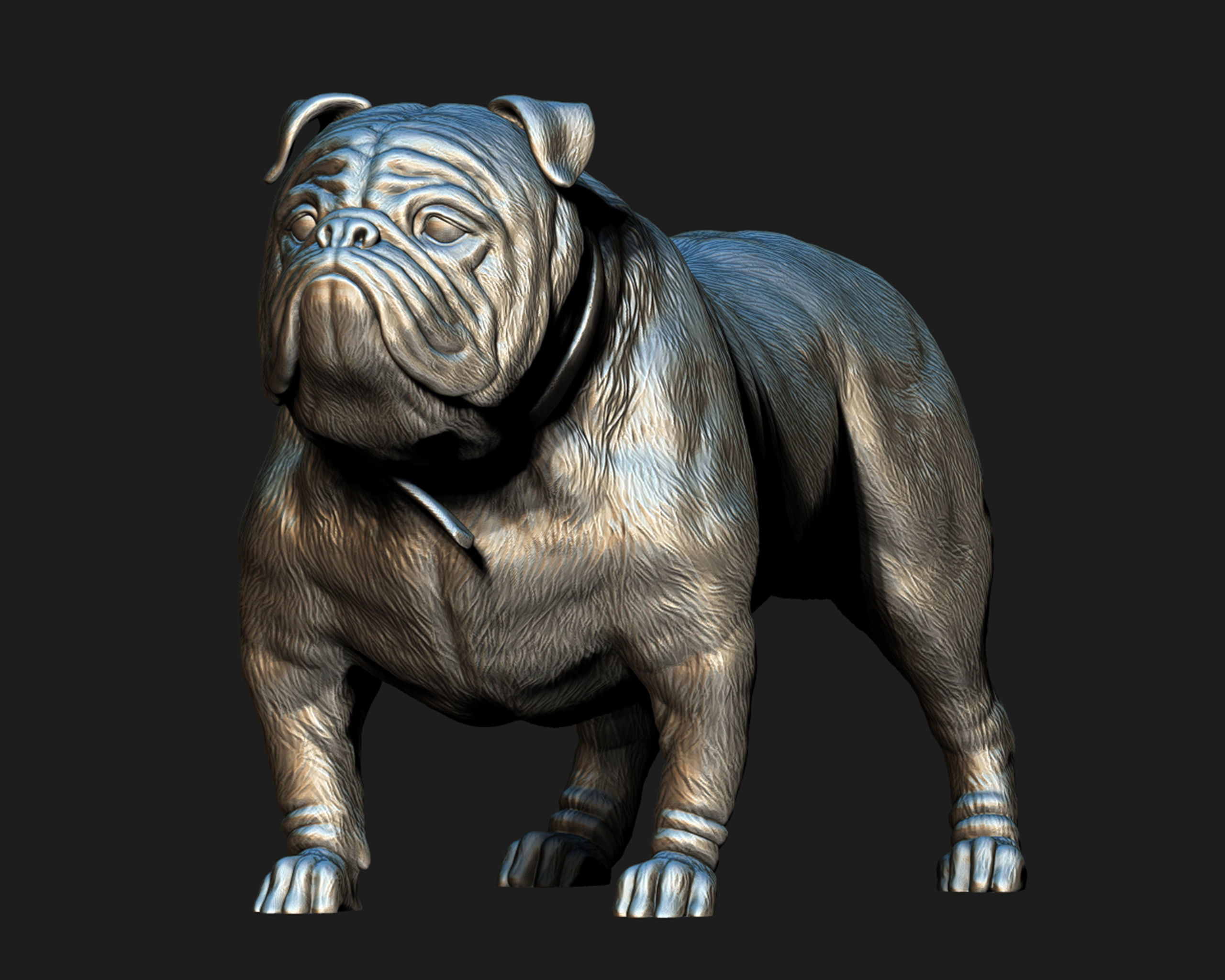 Bulldog model 3D model 3D printable | CGTrader