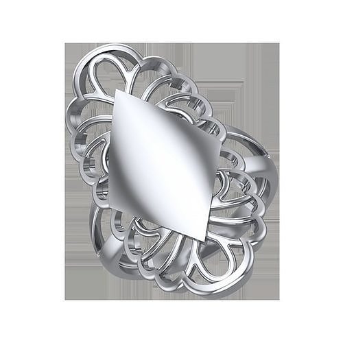 Flat ring with floral pattern free 3D model 3D printable | CGTrader