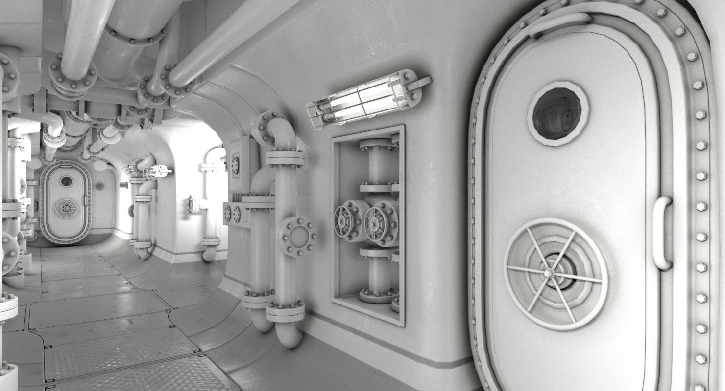 Submarine Corridor 3D model | CGTrader