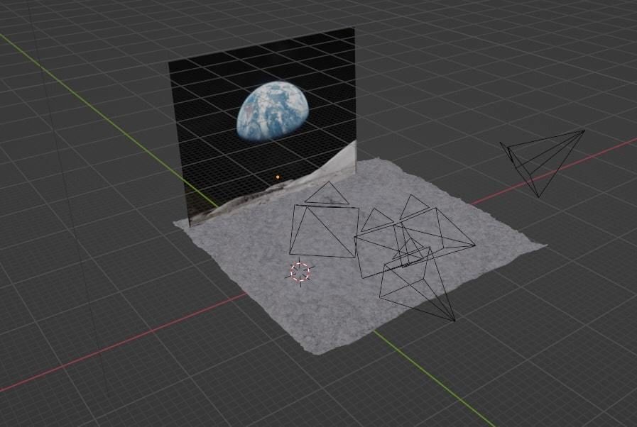 basic moon surface scene 1 3D model | CGTrader