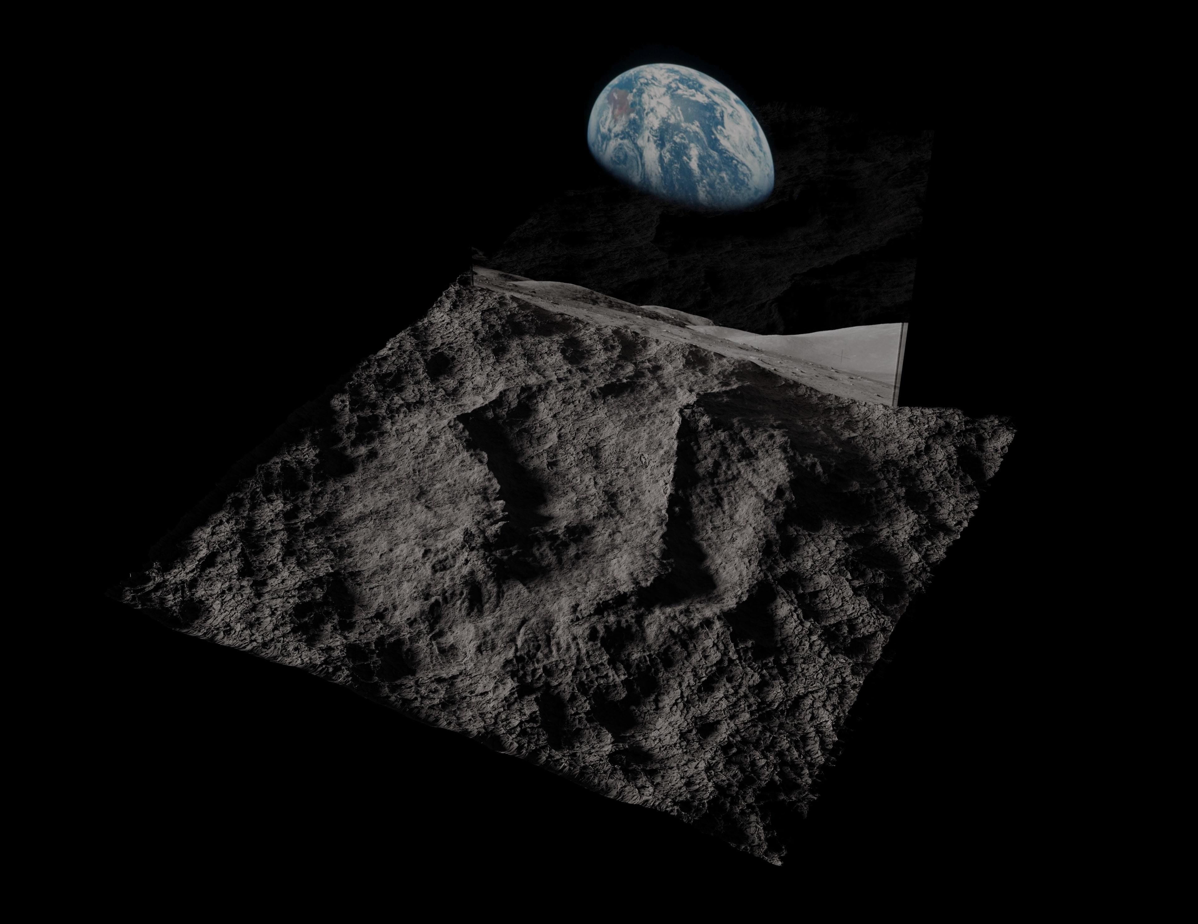 basic moon surface scene 1 3D model | CGTrader