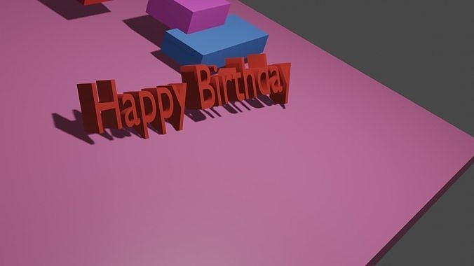 Happy Birthday animation free 3D model animated | CGTrader