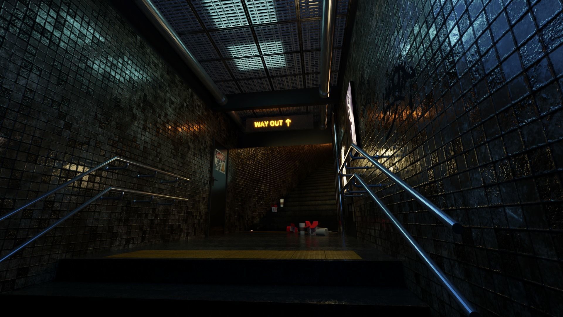 3D model Subway Metro Exit VR / AR / low-poly | CGTrader