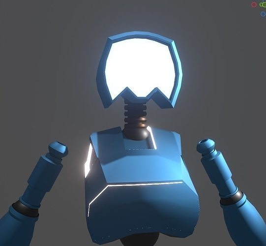 Blue Robot 3D model rigged | CGTrader