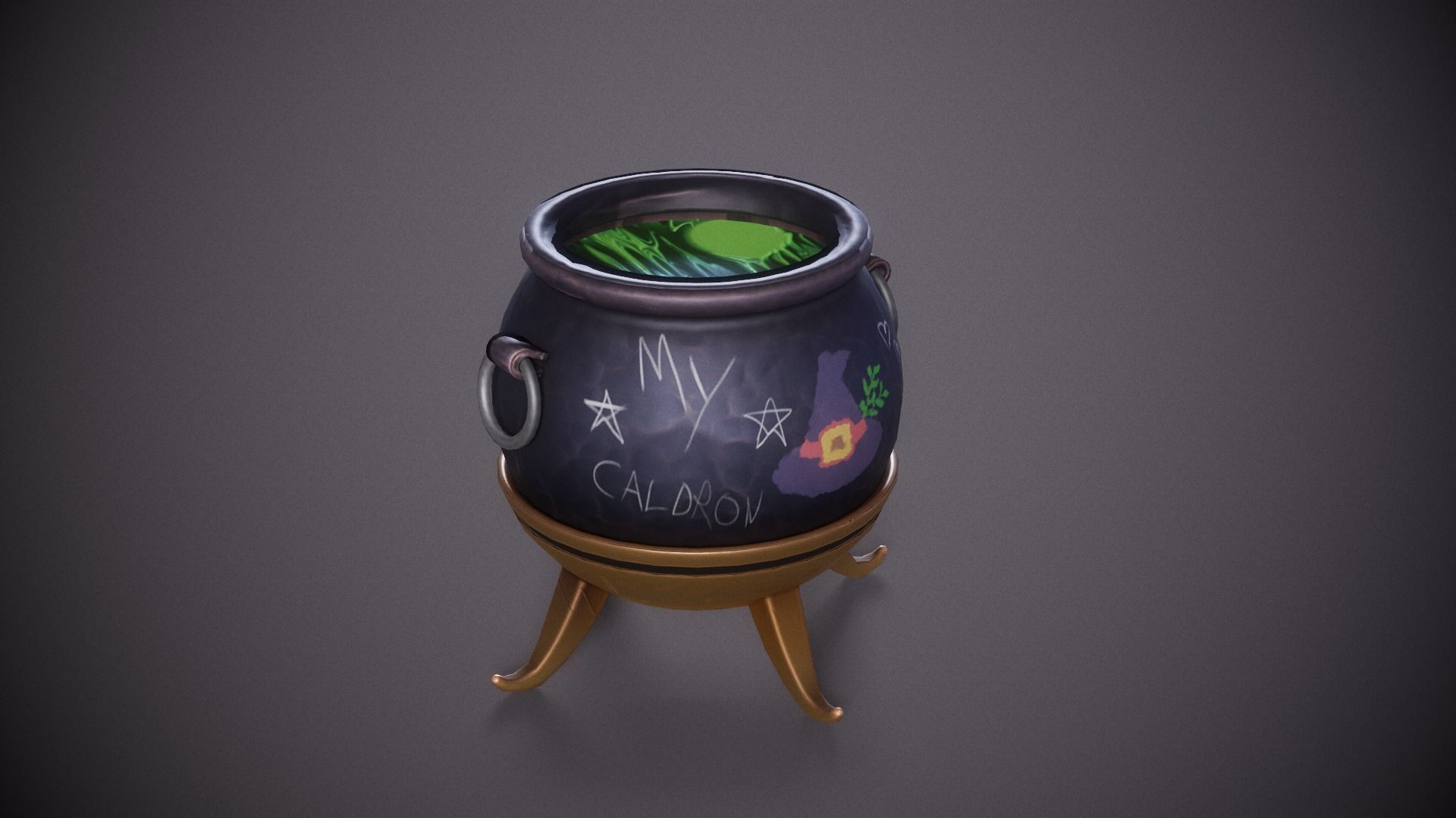 3D model Stylized Child Cauldron VR / AR / low-poly | CGTrader