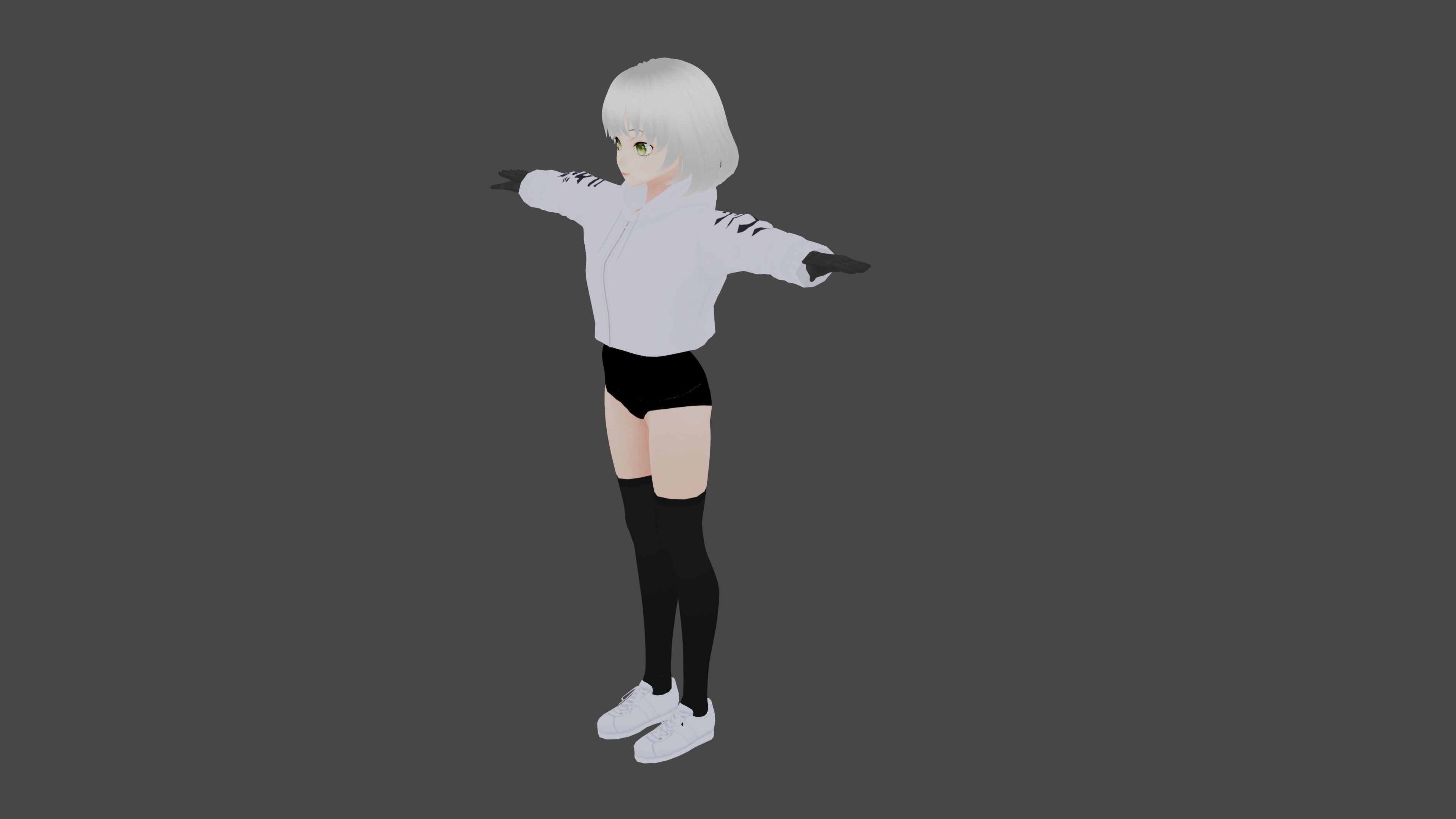3D model Shiro Anime Character VR / AR / low-poly | CGTrader