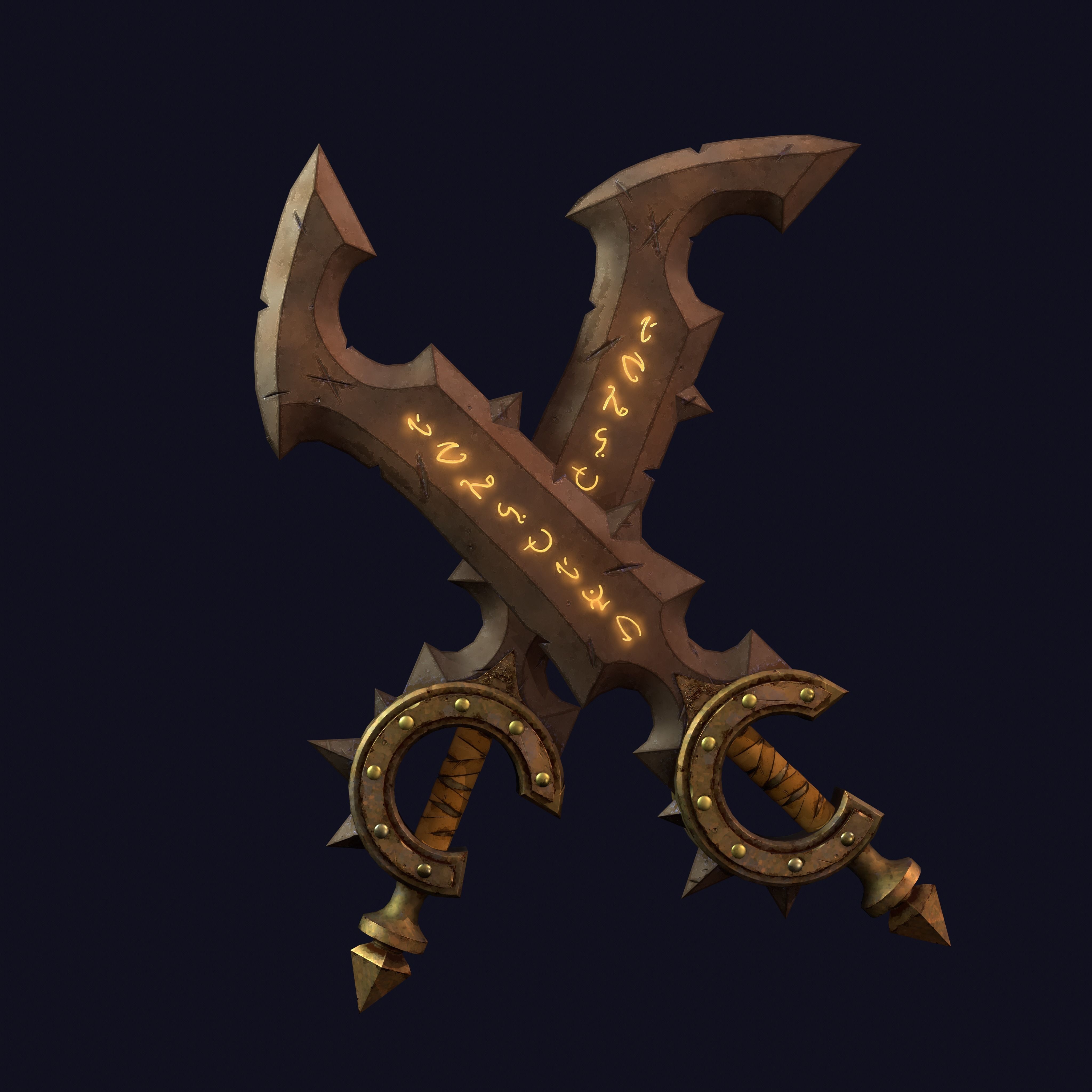 3D model Game-Ready Stylized Rune Sword VR / AR / low-poly | CGTrader