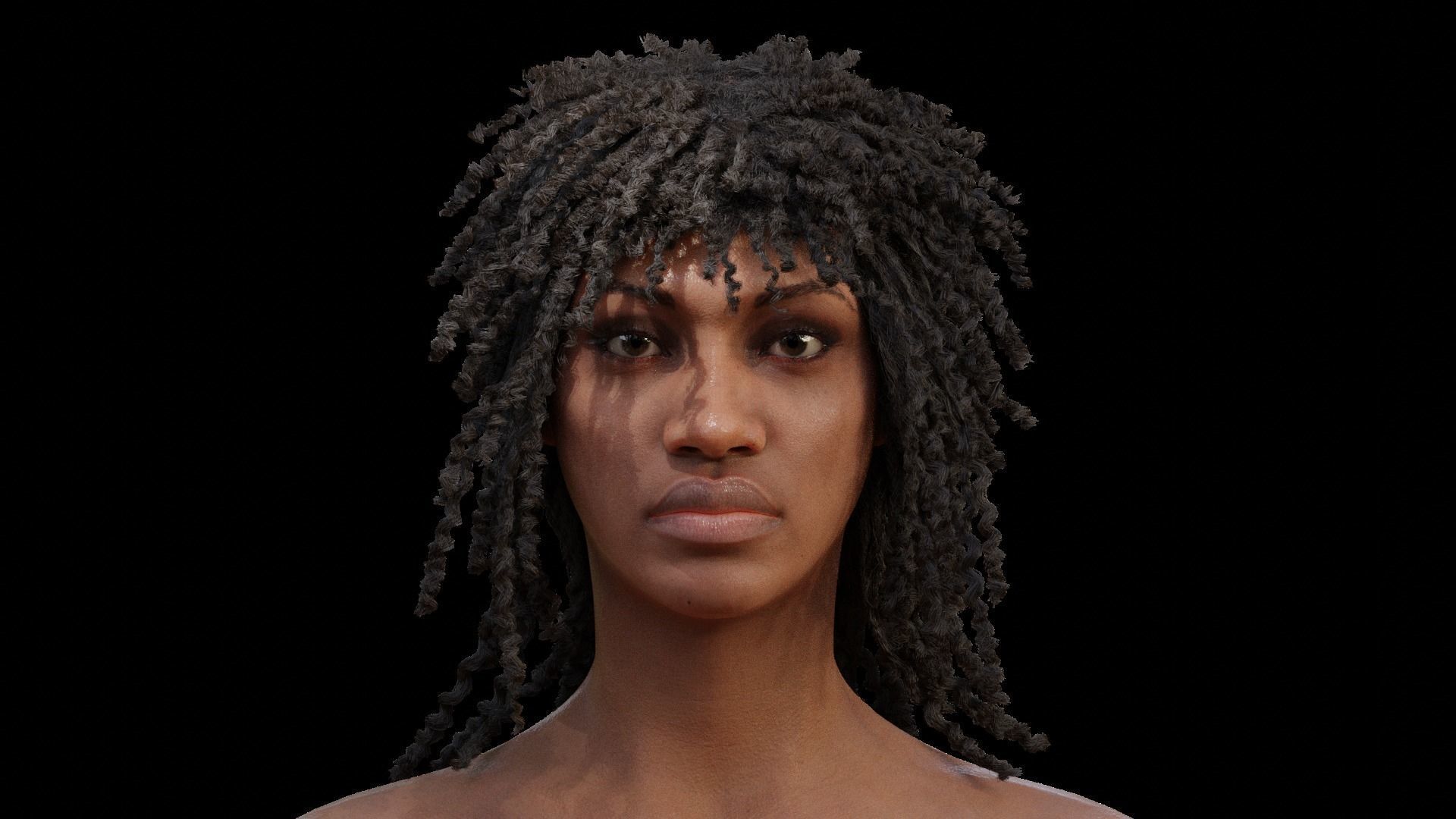 Zima African Photorealistic Female Character Blender 3D model 3D model ...