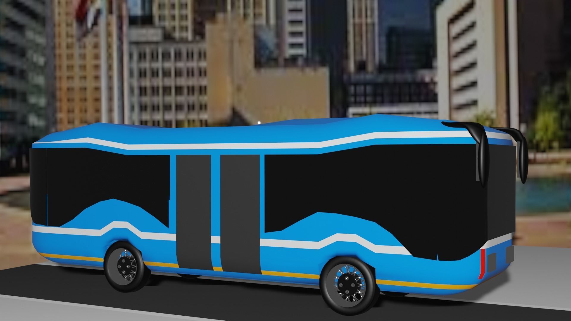 bus transport 3D model | CGTrader