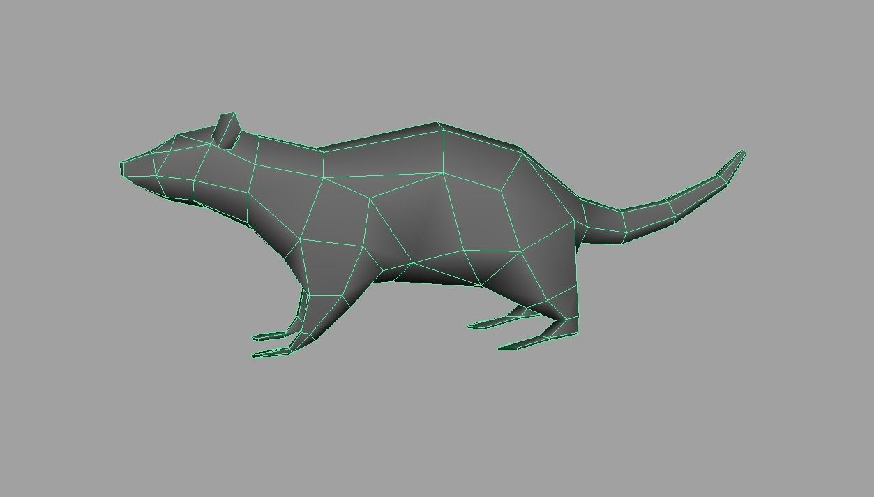 3D model Low Poly Rat model VR / AR / low-poly | CGTrader