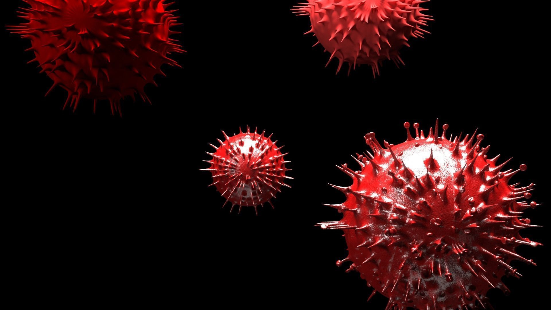 3D model corona virus red 3d model VR / AR / low-poly | CGTrader