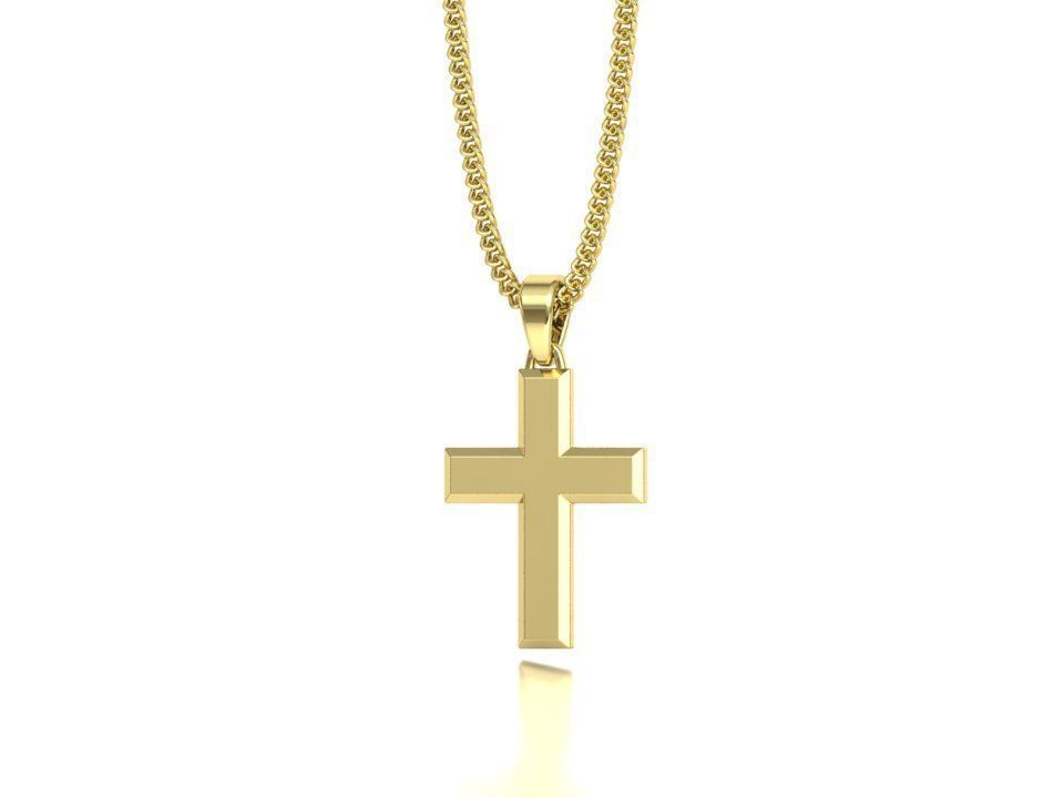 Flat Cross 30mm Flat Classic Cross 3dmodel 3D model 3D printable | CGTrader