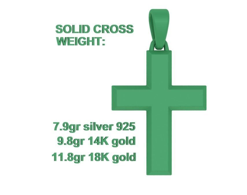 Flat Cross 30mm Flat Classic Cross 3dmodel 3D model 3D printable | CGTrader