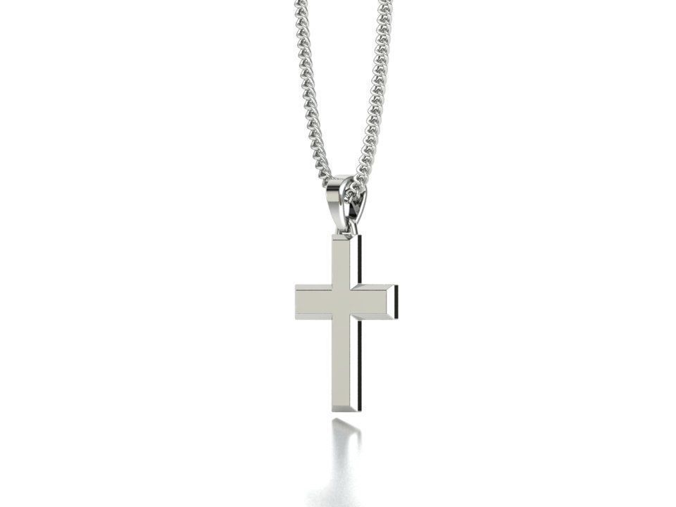 Flat Cross 30mm Flat Classic Cross 3dmodel 3D model 3D printable | CGTrader