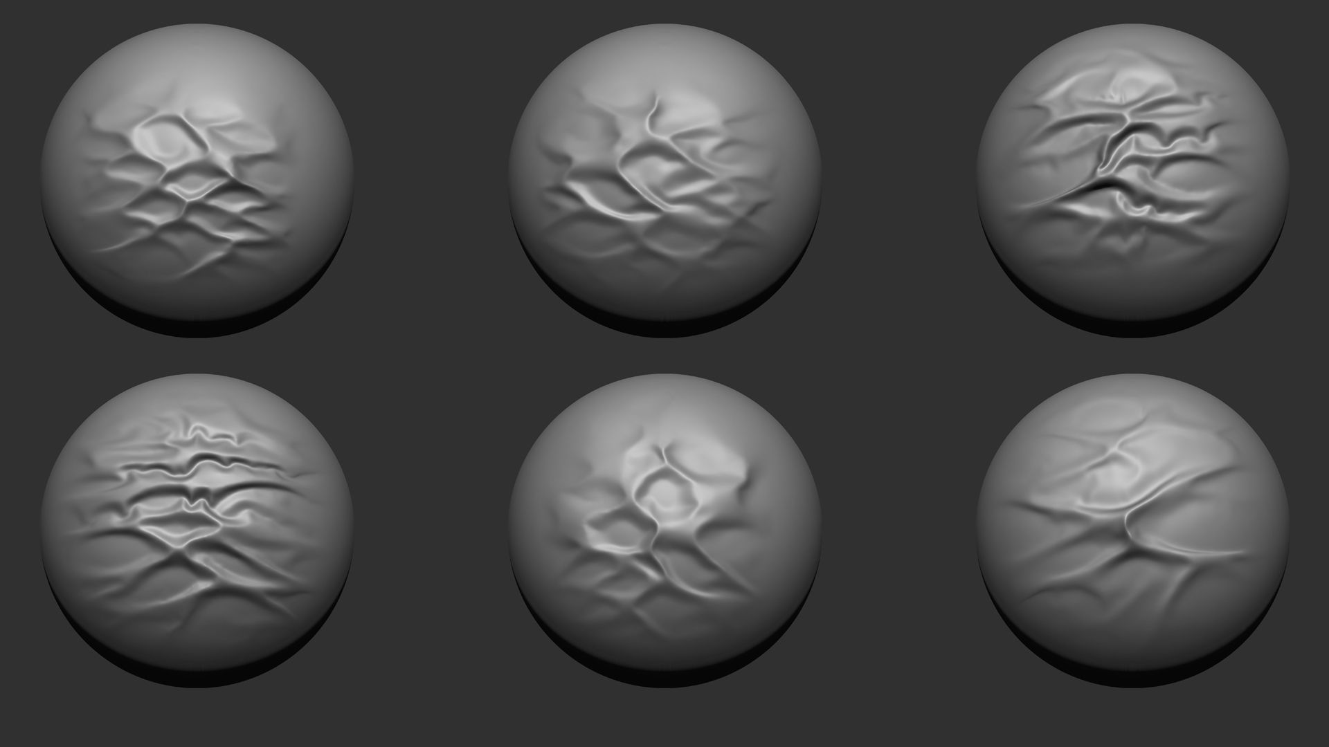 50 Fabric Brushes Tension Compression Folds Vol02 3D model | CGTrader
