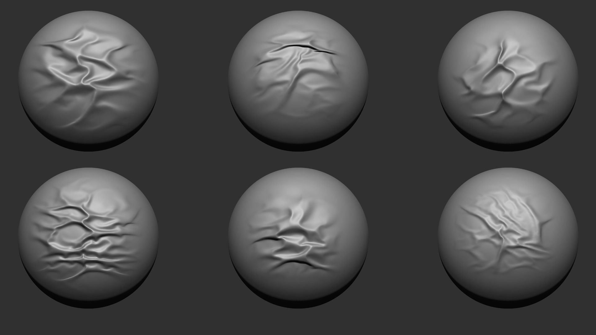 50 Fabric Brushes Tension Compression Folds Vol02 3D model | CGTrader