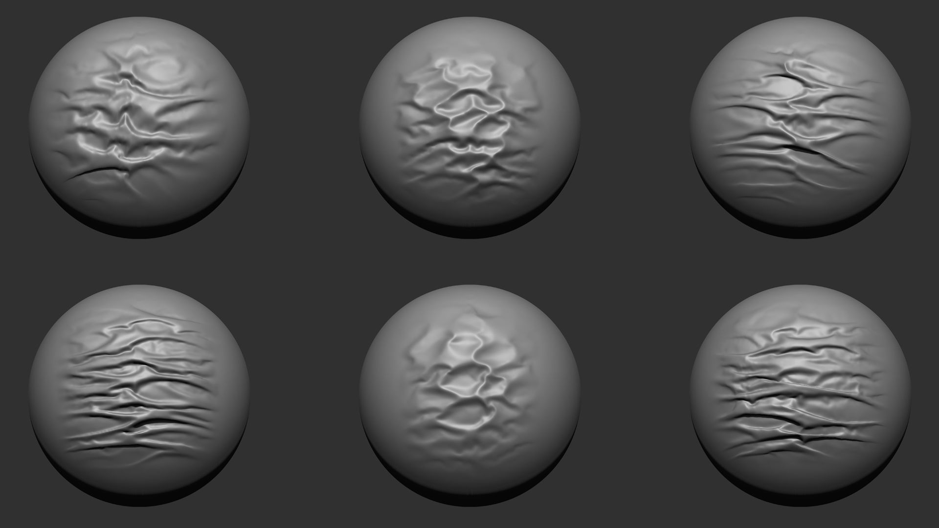 50 Fabric Brushes Tension Compression Folds Vol02 3D model | CGTrader