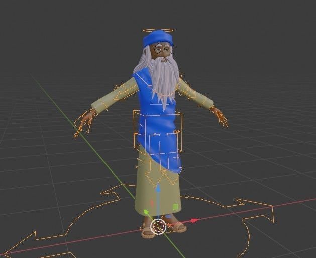 Guru from India 3D model rigged | CGTrader