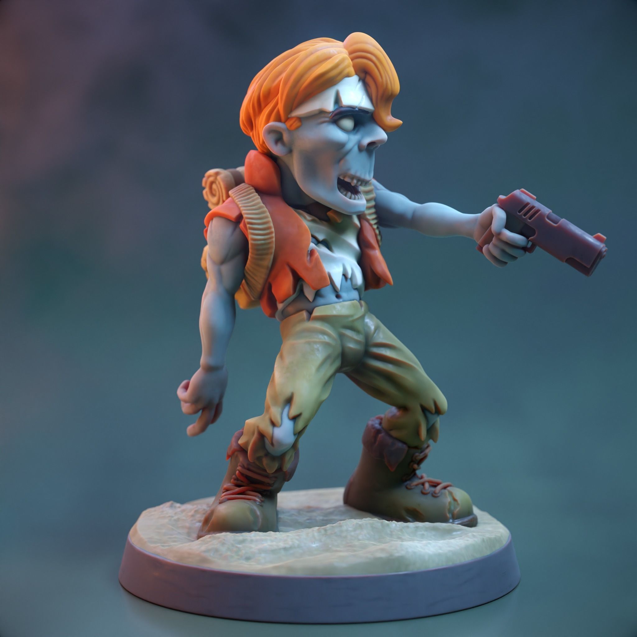 Zombie Marco - Metal Slug 3D model 3D printable | CGTrader