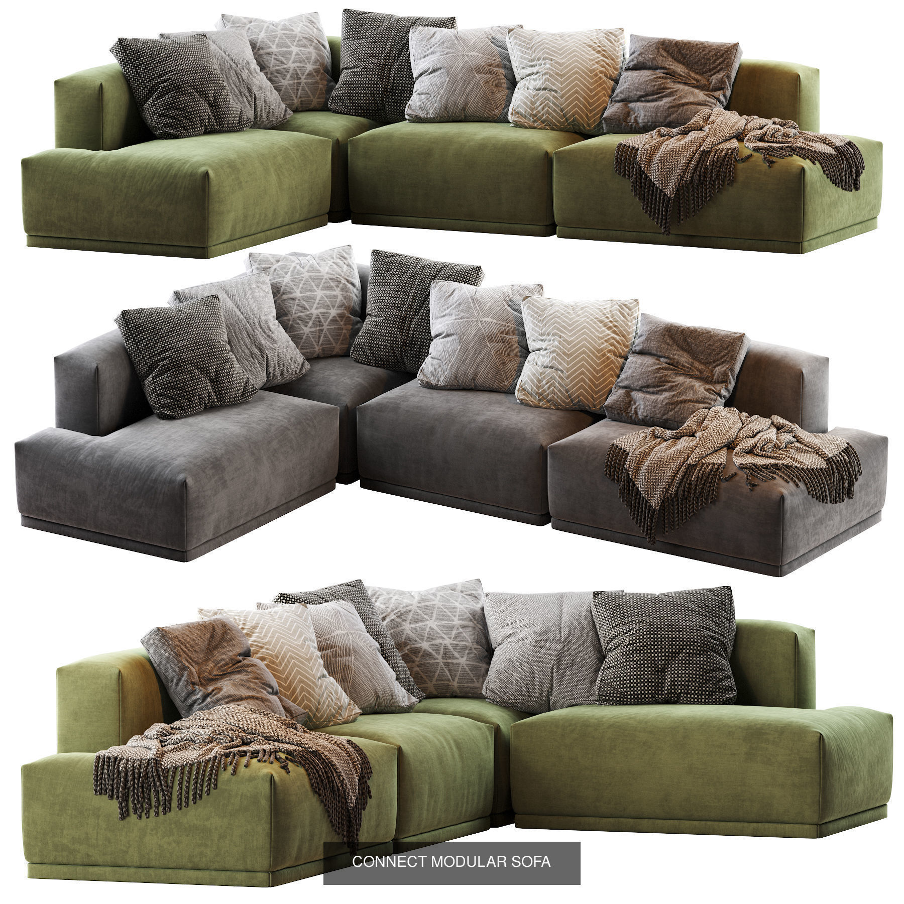 CONNECT MODULAR Sofas 3D Model Collection | CGTrader