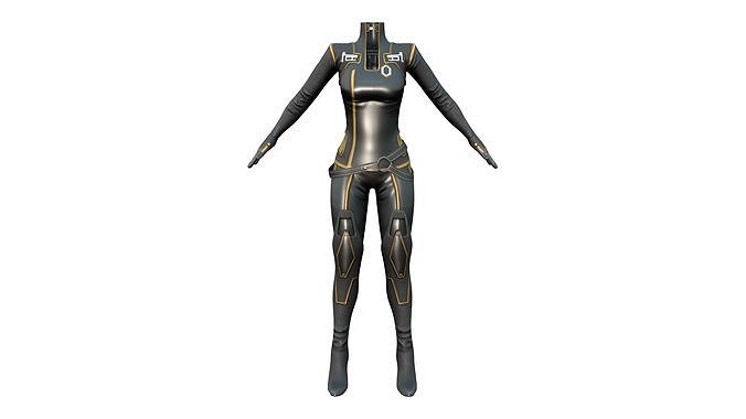 3D model Space Security Shiny Full Body Suit VR / AR / low-poly | CGTrader