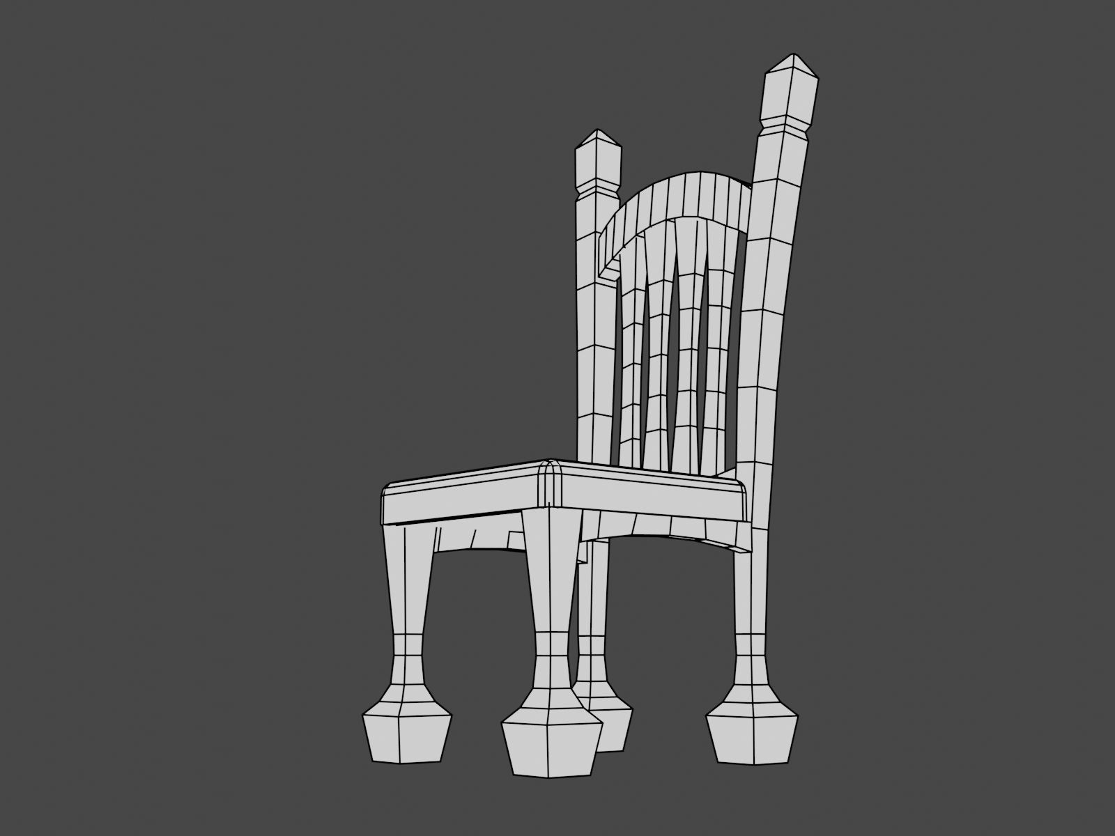 3D model Cartoon Chair Wooden Vintage VR / AR / low-poly | CGTrader