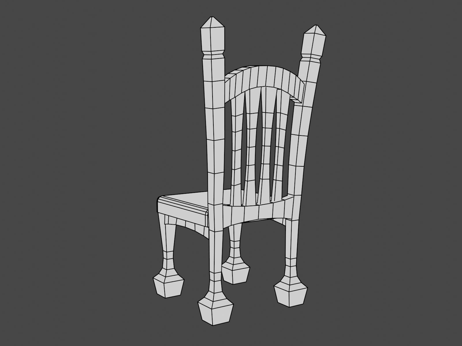 3D model Cartoon Chair Wooden Vintage VR / AR / low-poly | CGTrader