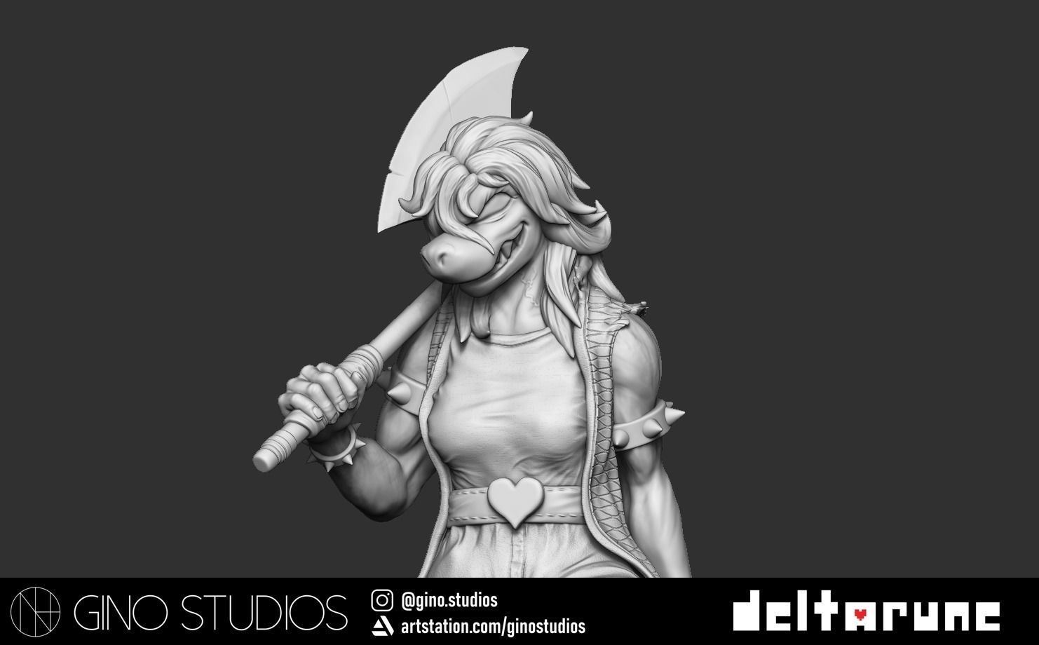 Susie - Deltarune Chapter 2 Statue 3D model 3D printable | CGTrader