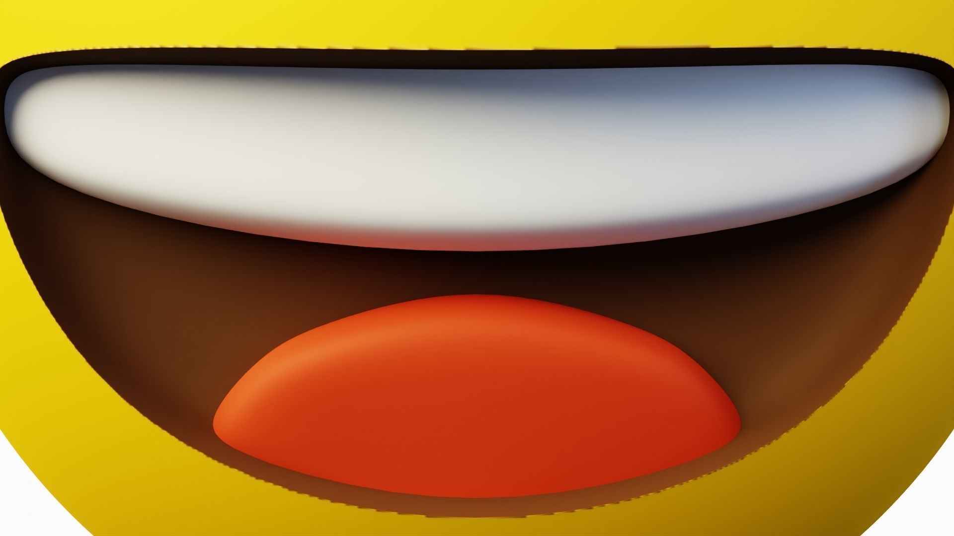 Smile or Happy yellow ball Emoticon Emoji or Smiley 3D model | CGTrader