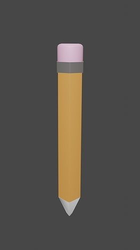 low poly pen pencil free 3D model | CGTrader