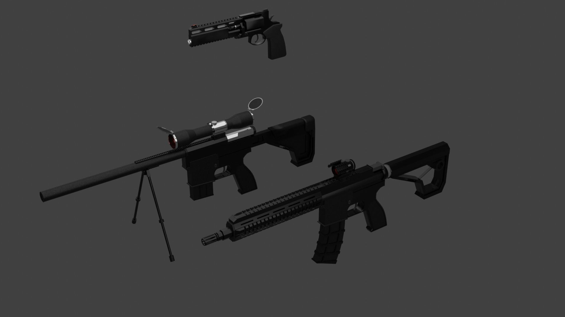 GUNS- NK 47 - RSH 12- sniper rifle 3D model | CGTrader