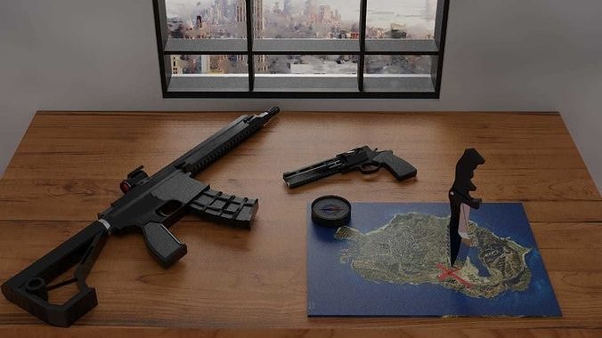 GUNS- NK 47 - RSH 12- sniper rifle 3D model | CGTrader