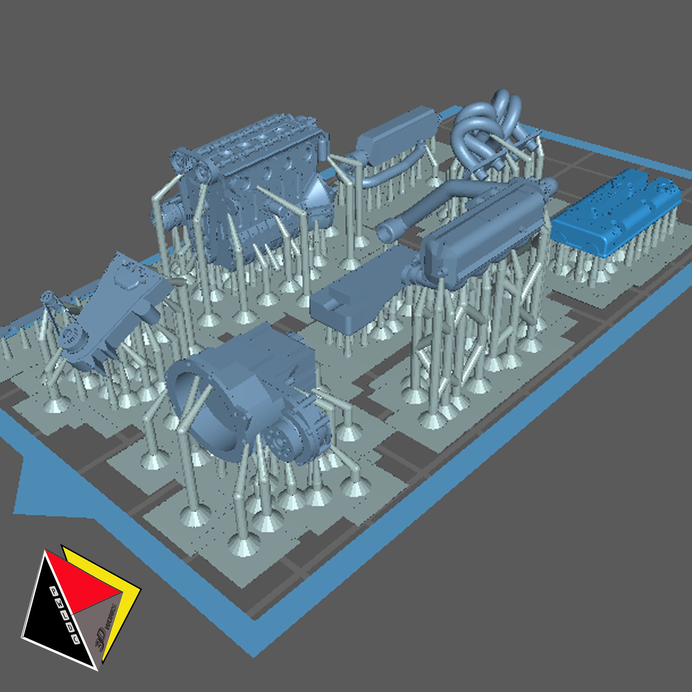 1 24 Scale Engine H22 3D model 3D printable | CGTrader