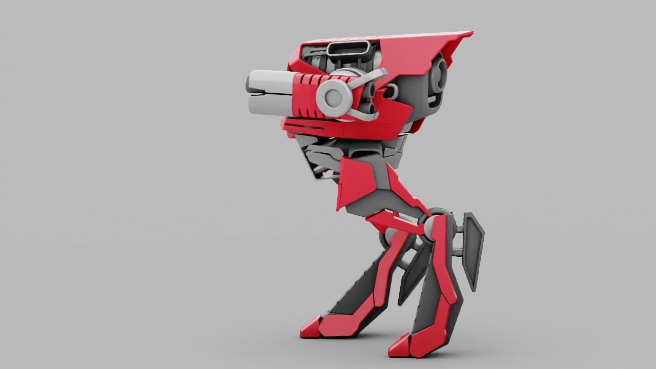Raptor Combat Robot rigged character 3D model rigged | CGTrader