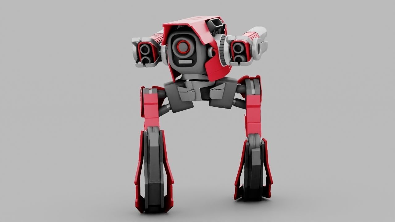 Raptor Combat Robot rigged character 3D model rigged | CGTrader